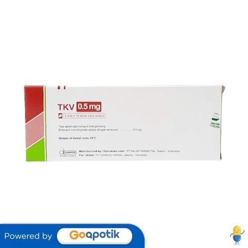 Jual Tkv 0.5 Mg Box 30 Tablet | Shopee Indonesia