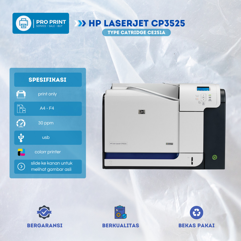 Jual Printer Warna Hp Laserjet CP3525 Kertas A4 F4 Printer Stiker ...