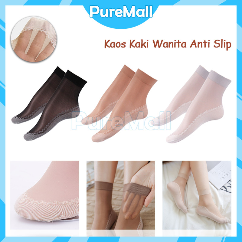 Jual Kaos Kaki Stocking Wanita Ultra Tipis / Kaos Kaki Pendek ...