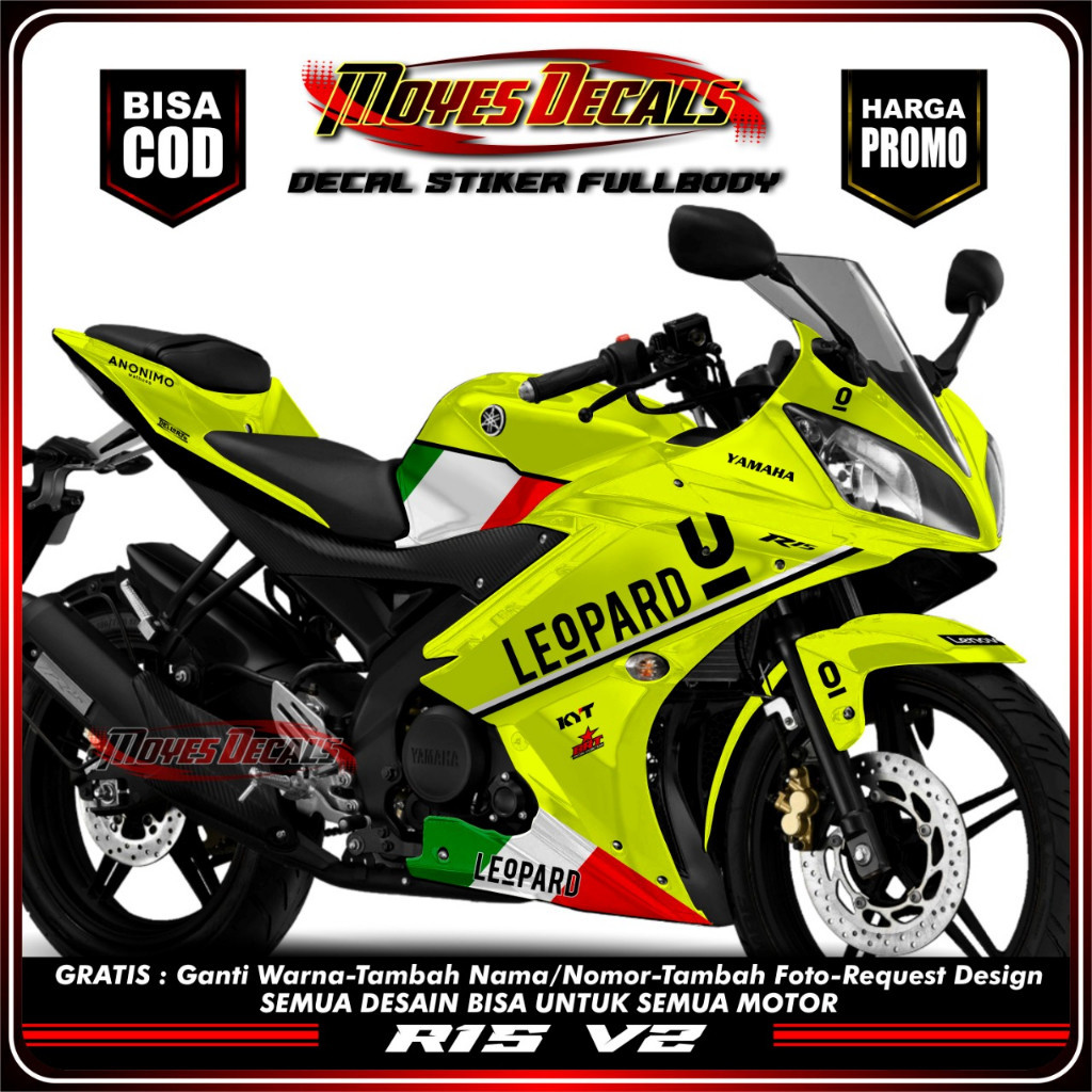 Jual Decal R15 V2 Full Body Dekal R15 V2 Stiker R15 V2 Full Body motif gv | Shopee Indonesia