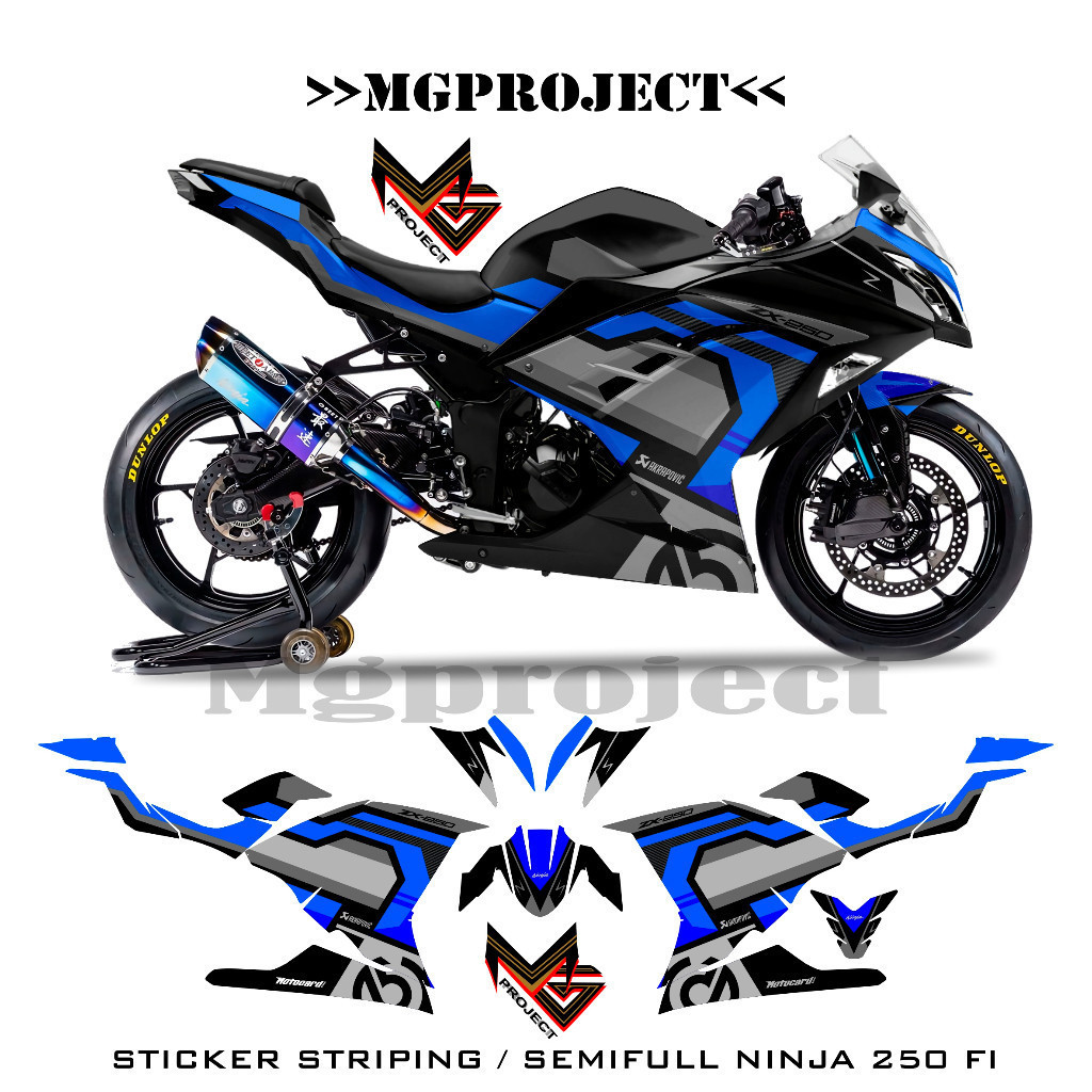Jual stiker decal ninja fi 250 grafis semifull / sticker kawasaki ninja ...