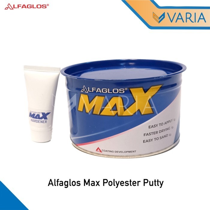 Jual Alfaglos Max Polyester Putty 1 kg Dempul Kayu Plastik Besi Body ...