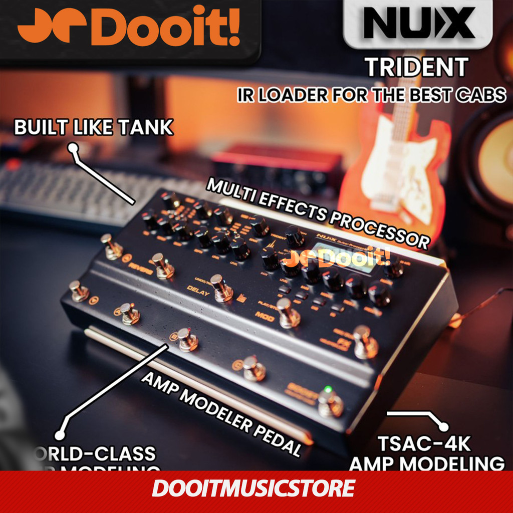 Jual Nux Trident Guitar Multi Effects Processor and Amp Modeler Pedal ...