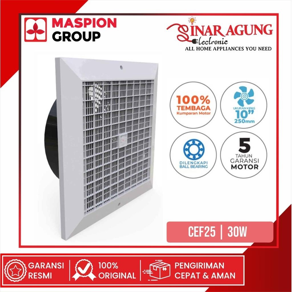 Jual MASPION CEF25 / CEF-25 EXHAUST FAN 10 INCH - GARANSI RESMI ...