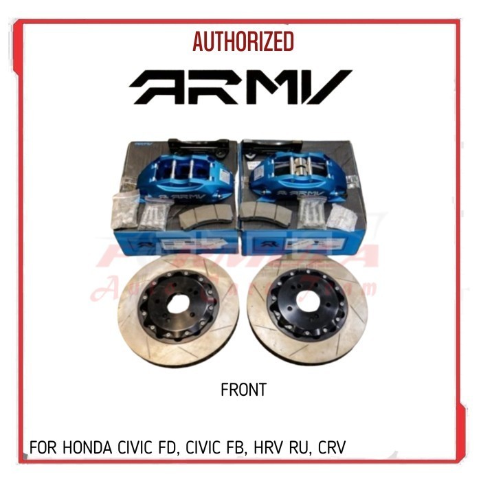 Jual ARMV Big Brake Kit 6 Pot For Honda Civic FD, Civic FB, HRV RU, CRV | Shopee Indonesia