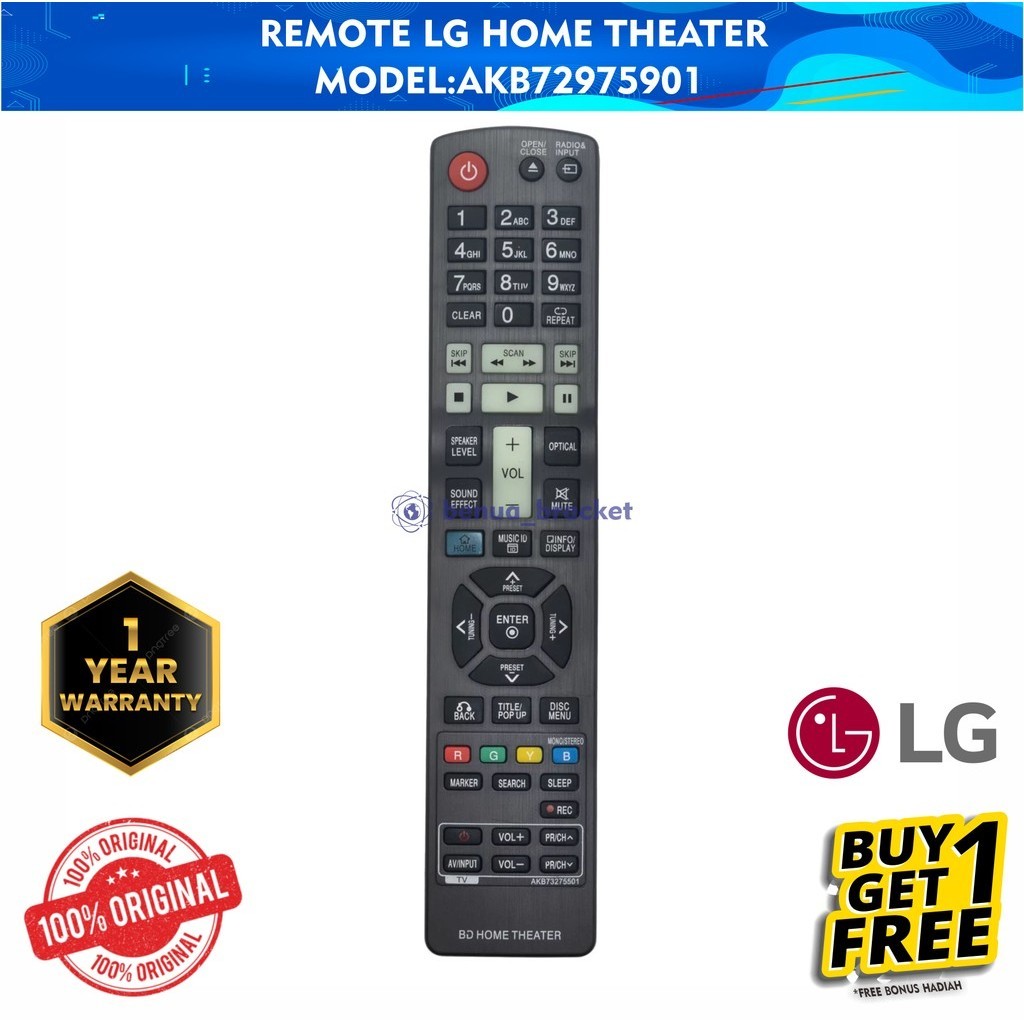 Jual Remote Home Theatre LG Remot TV Home Theatre 100% Ori Quality ...