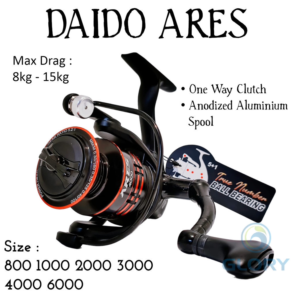 Jual Daido Ares 1000 4000 6000 Reel Spinning Alumunium Spool One Way ...