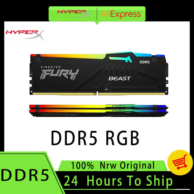 Jual Hyperx DDR5 FURY Beast DDR5 RGB 8GB 16GB 32GB 4800 5200 5600 ...
