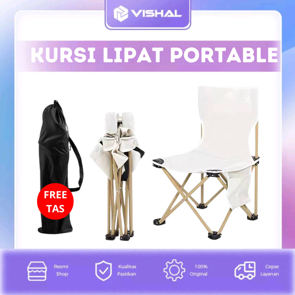 Jual VISHAL Kursi Lipat Outdoor Portable Camping Folding Chair ...