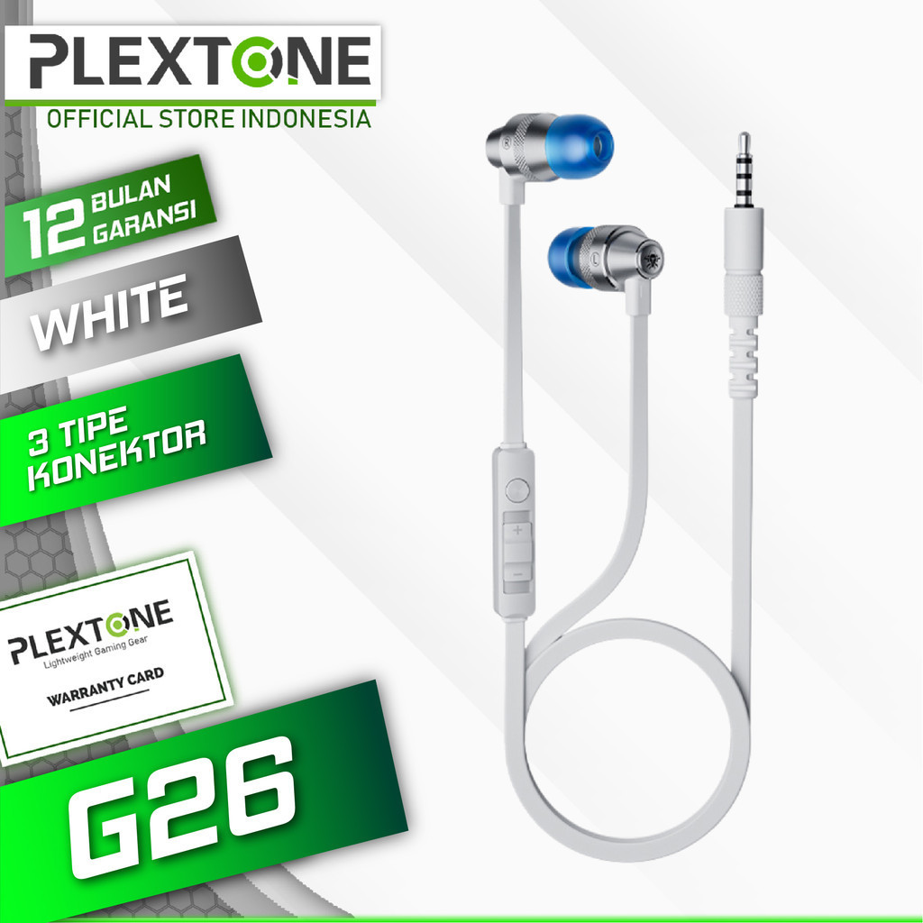 Jual Plextone G26 In-Ear Earphone Gaming Earbuds Super Bass Dual Core ...