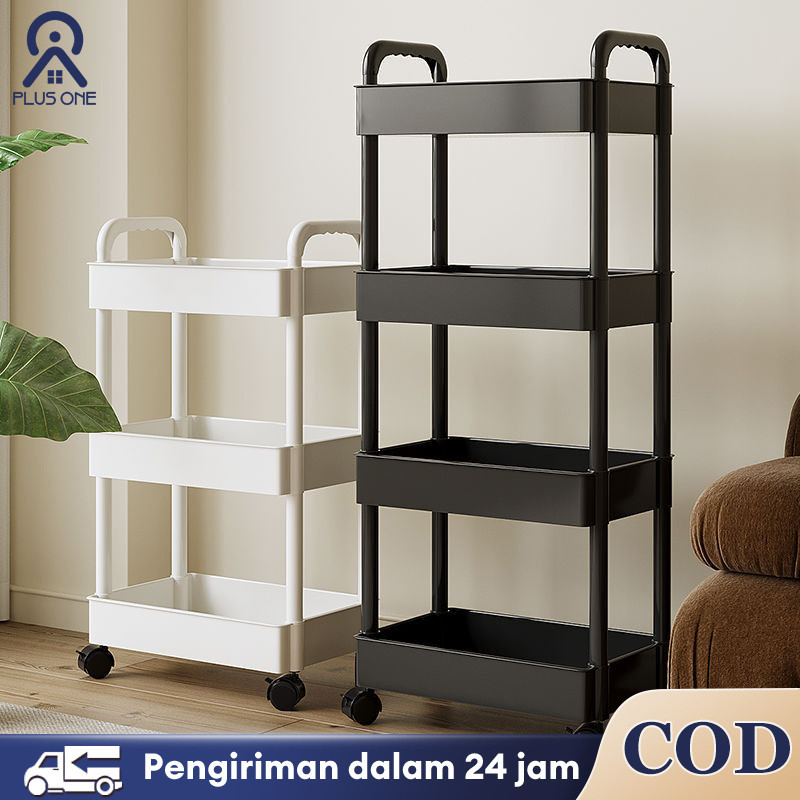 Jual Rak Troli 3/4/5 tingkat Rak Penyimpanan Serbaguna Kamar Dengan ...