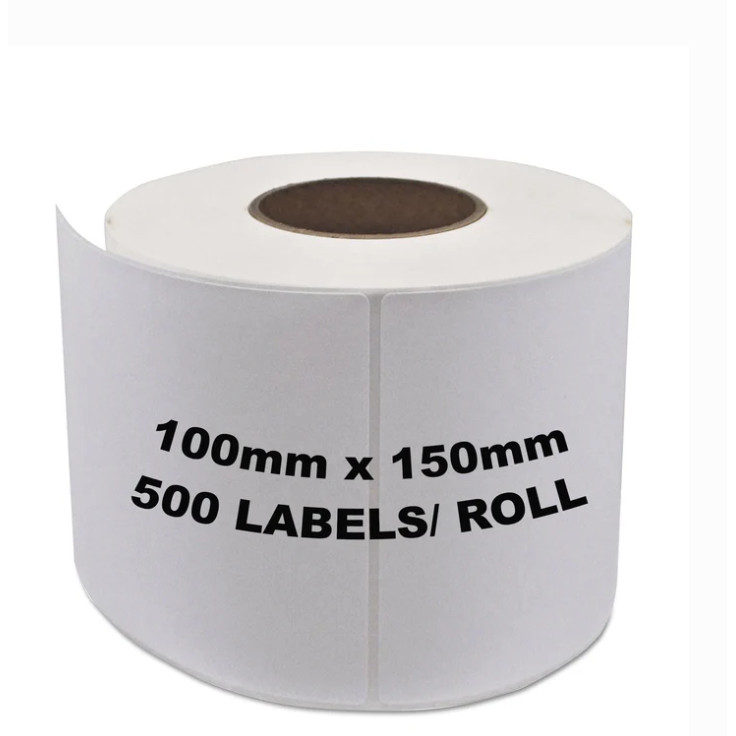 Jual 100 X 150 MM Kertas Thermal Sticker Label Printer ( ISI 500 PCS ...