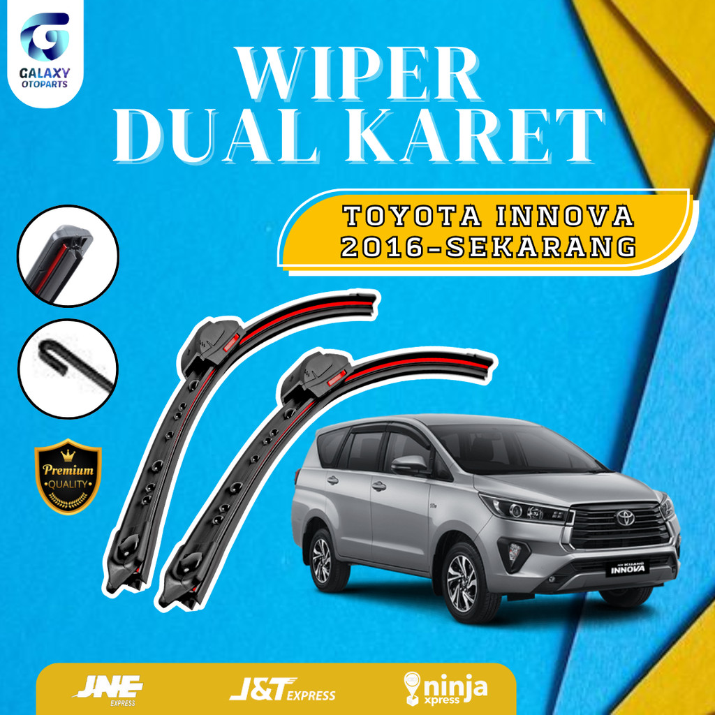 Jual Wiper Dual Blade Mobil Kijang Innova Reborn 2016 - Sekarang Model 2 Lapis Karet 1 SET Kiri ...