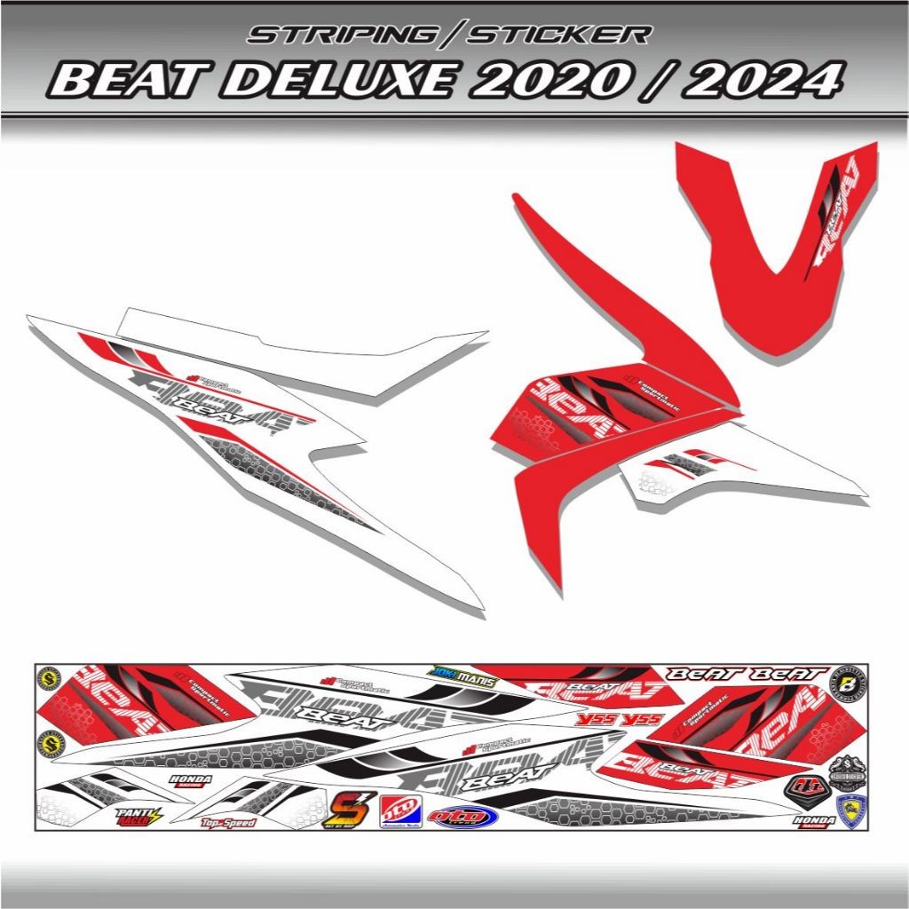 Jual STIKER STIKER VARIASI STRIPING HONDA BEAT CBS DELUXE ISS MOTIF ...