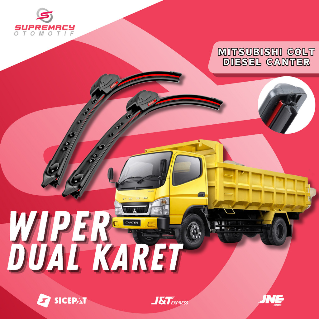 Jual Wiper Dual Karet - Mitsubishi Truk Colt Diesel Canter - Frameless ...
