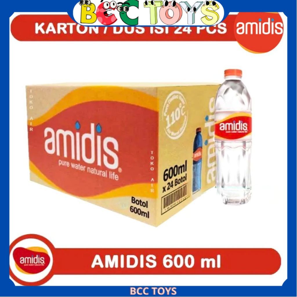 Jual Air Mineral AMIDIS 600 ML Isi 24 Botol PER DUS PER KARTON BCC ...