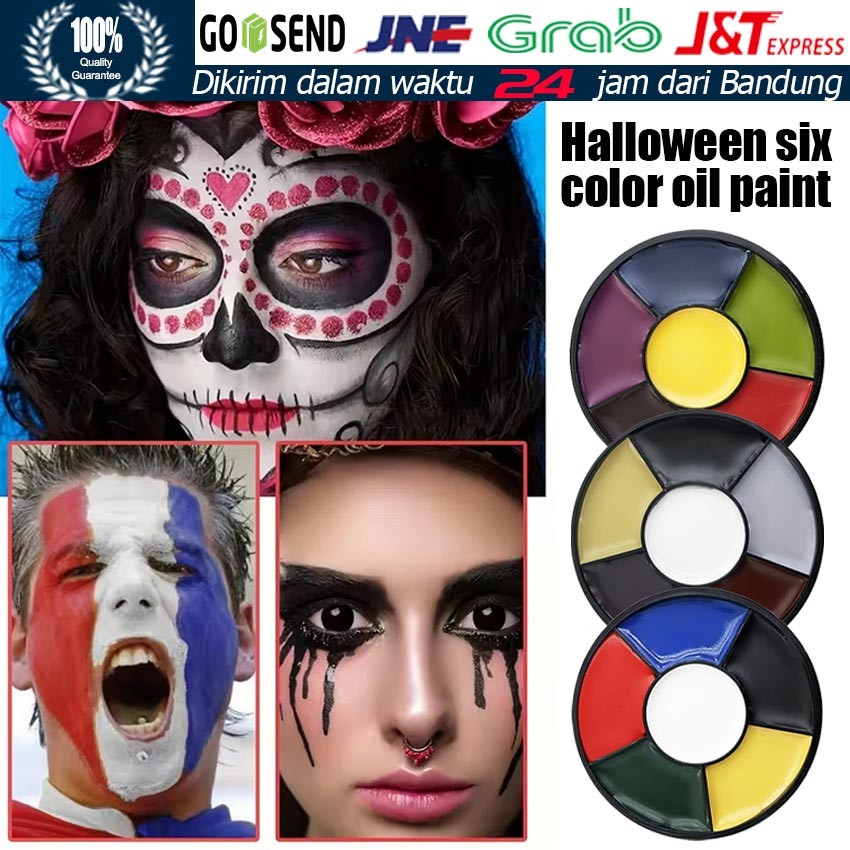 Jual Set Cat Wajah & Body Painting 6 Warna / Palet Face Paint Aman ...