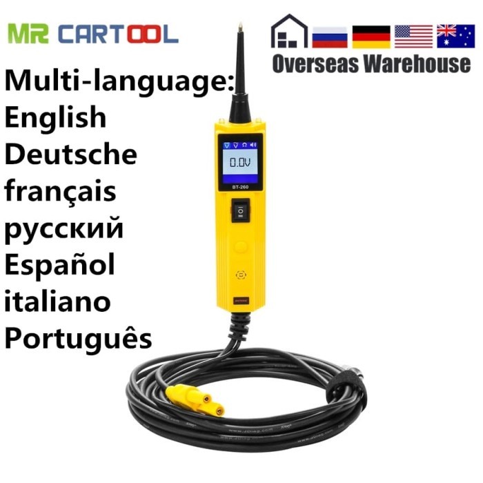 Jual AUTOOL BT260 Car Circuit Tester Power Probe Auto Voltage 12V 24V ...