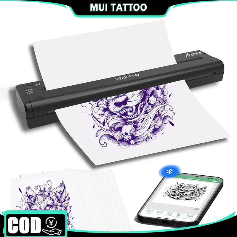 Jual ATS886 Kit Mesin Printer Transfer Tato Portabel Profesional Mesin ...
