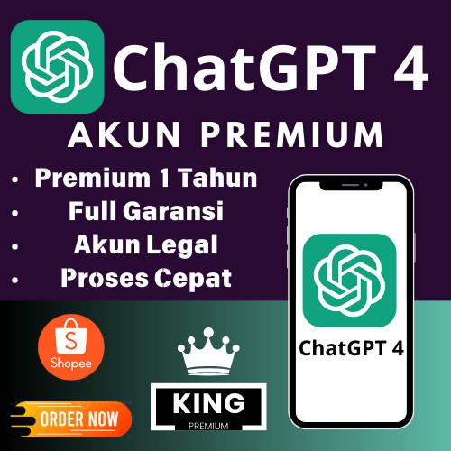 Jual ChatGPT 4 PLUS Premium 1 Tahun Full Garansi Proses Cepat | Shopee Indonesia