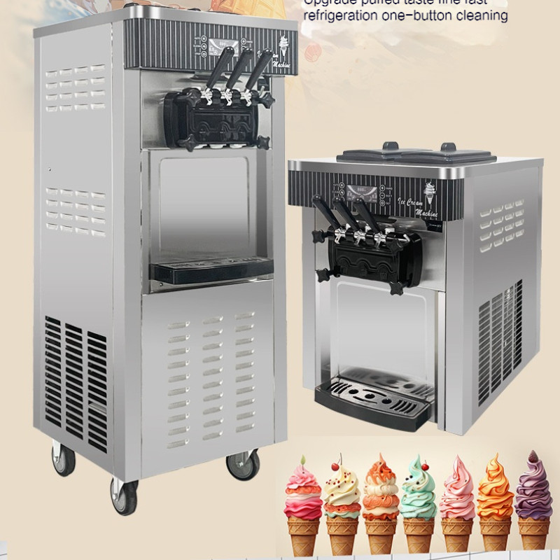 Jual Ice Cream Machine One Ice Cream Vertical Three Heads Mixed Colours ...