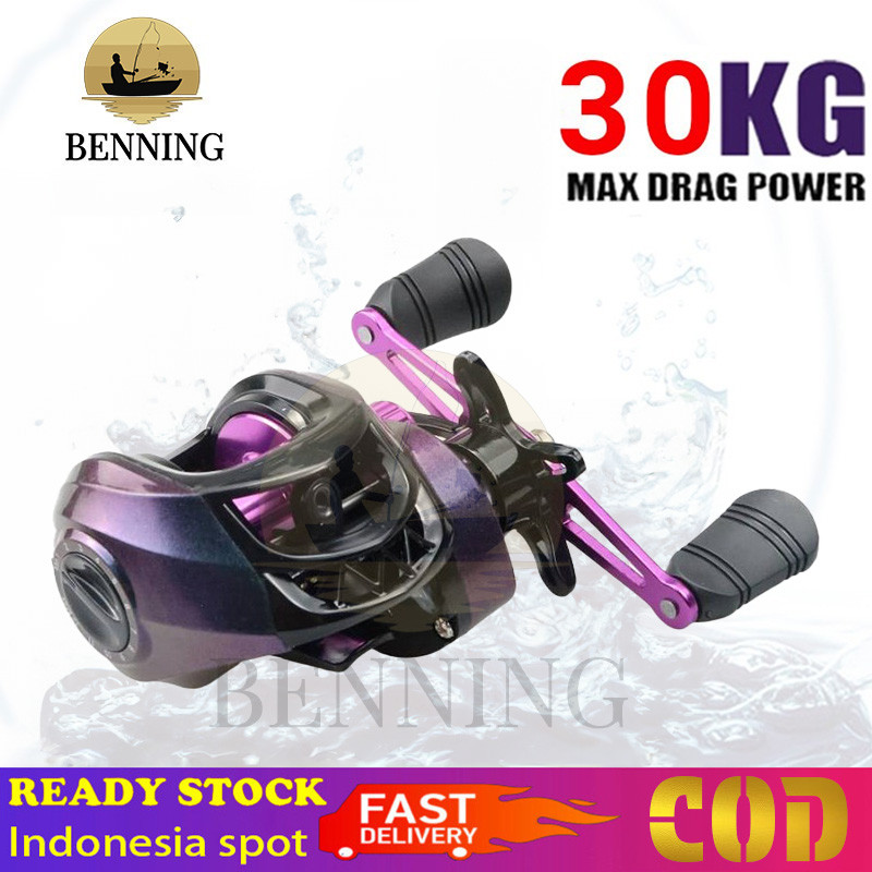 Jual BENNING Reel Baitcasting Reel 7.2:1 High Speed 10KG Max Drag ...