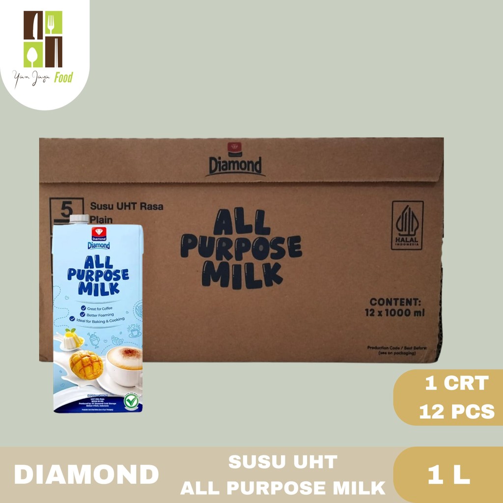 Jual Diamond Uht Milk All Purpose / Rasa Full Cream Barista Blend 1 ...