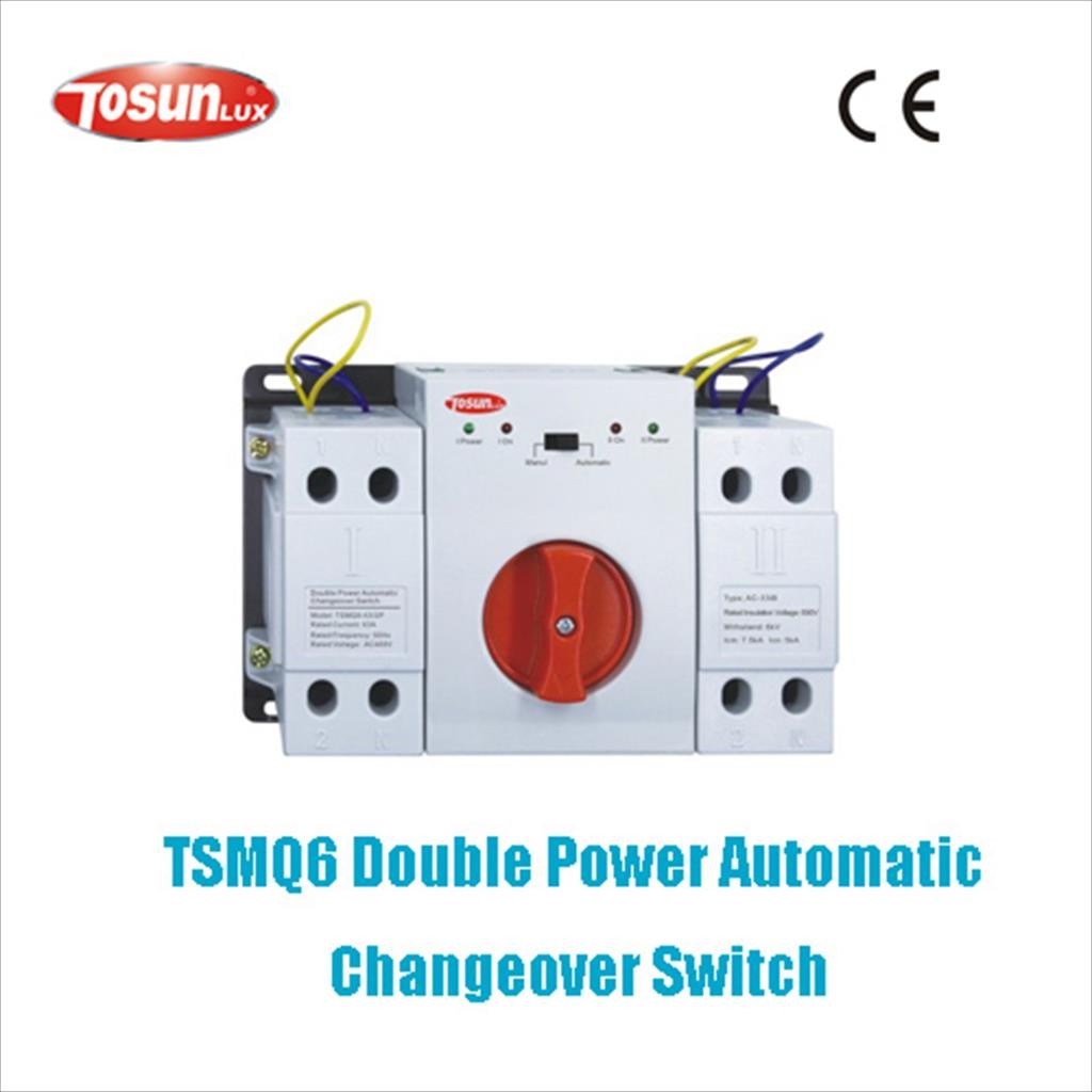 Jual Double Power Automatic Change Over Switch 2 Pole 63A Tosun TSMQ6 ...