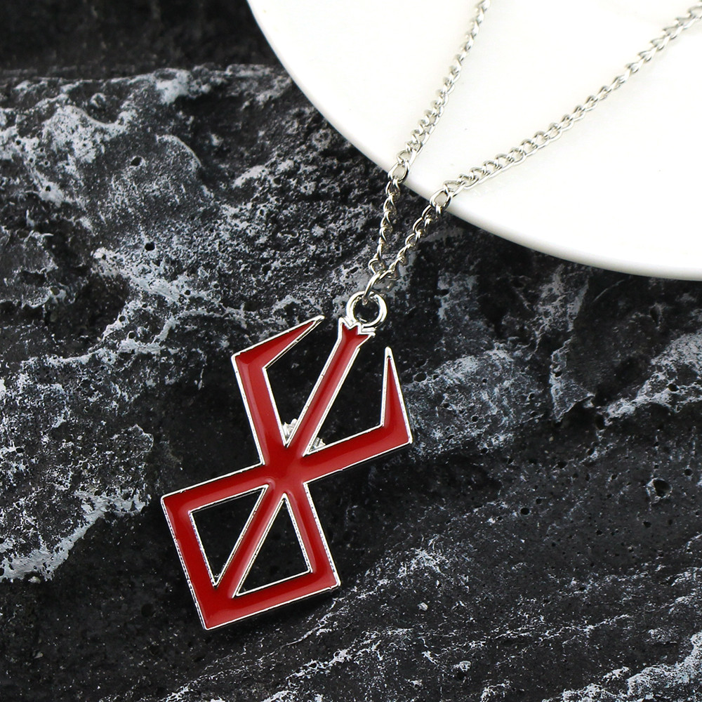 Jual Anime Berserk Red Logo Necklace Keychain Guts Slave Brand Logo ...
