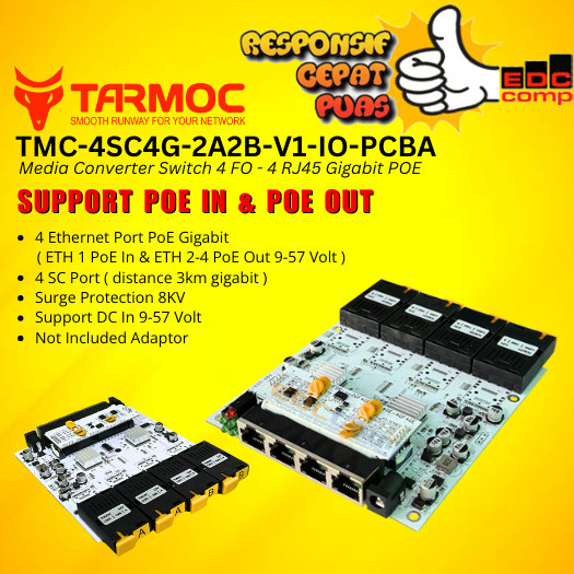 Jual Tarmoc TMC-4SC4G-2A2B-V1-IO-PCBA | Media Converter 4 FO 4 LAN ...