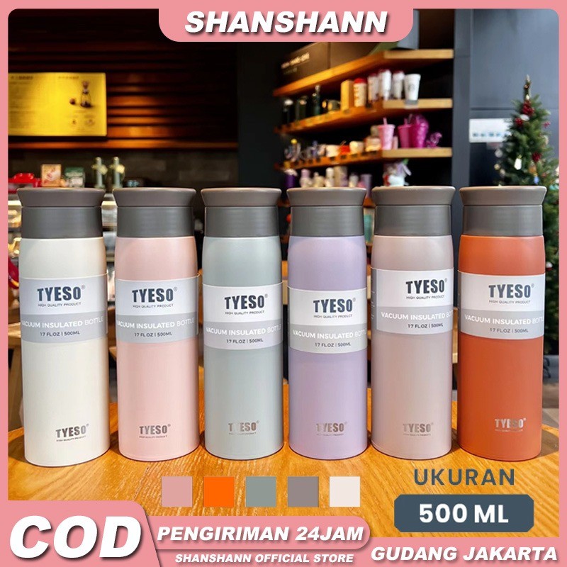 Jual 500mL Botol Air Minum Aesthetic Termos Portable Travel Size ...