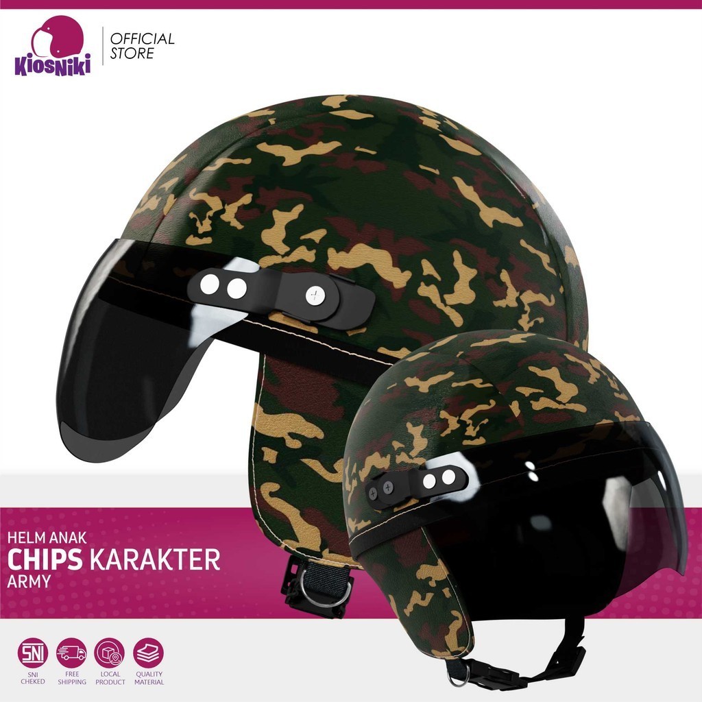 Jual Helm Anak 1 - 5 Tahun Army Tentara / Helm Anak Laki Laki / Helm ...