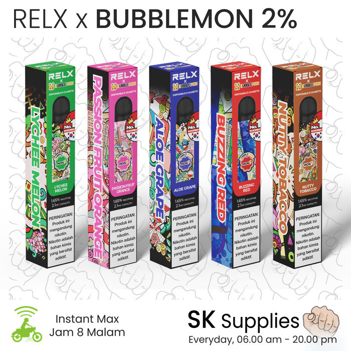 Jual RELX BubbleMon 2% - Disposable Pod Vape Bar sekali pakai | Shopee ...