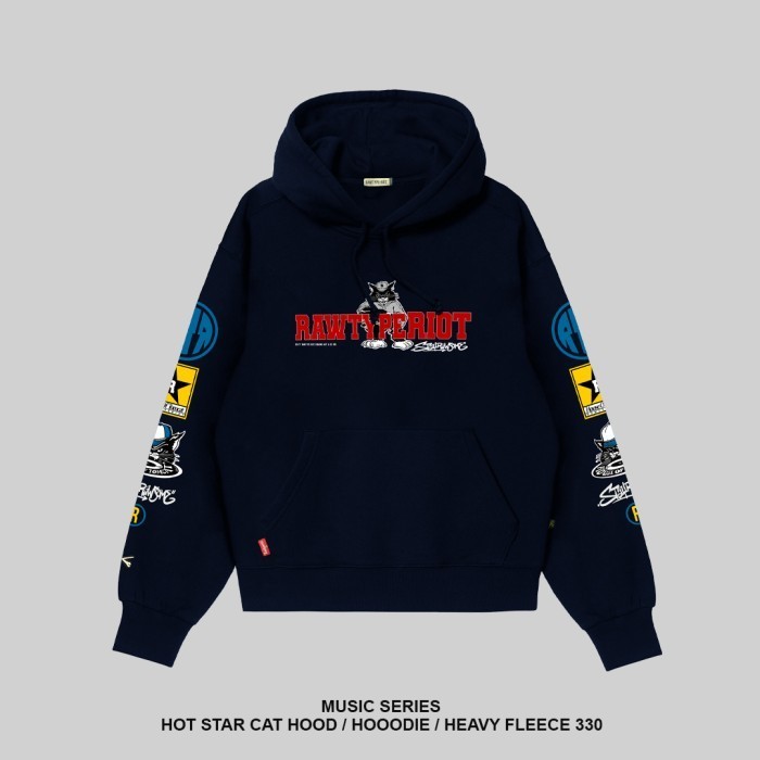 Jual Jaket- RAWTYPE RIOT Hot Star Cat Hood - NAVY - XXL | Shopee Indonesia