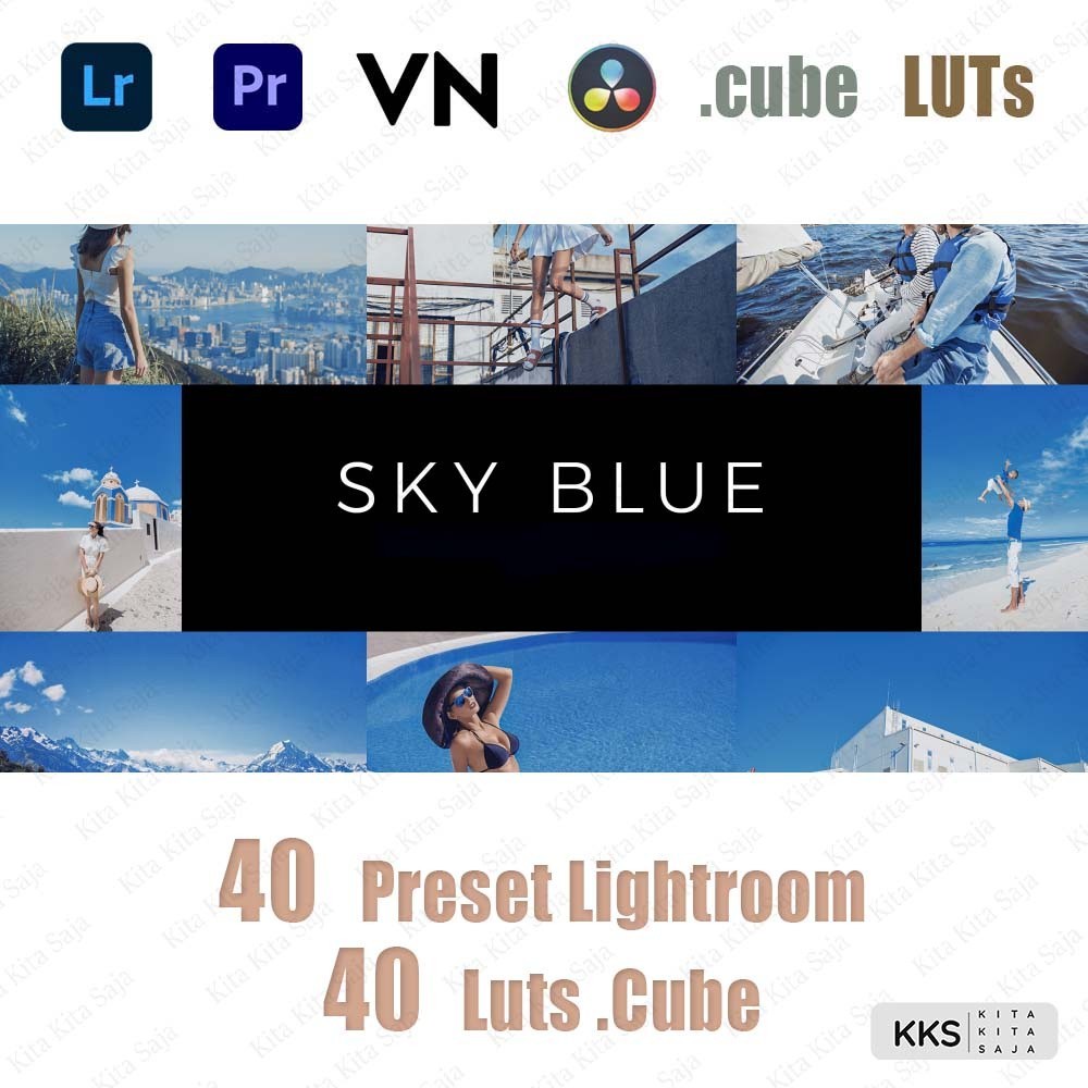Jual 40 Preset Video & Foto Android, IOS & PC - Sky Blue Premium - LUTs ...
