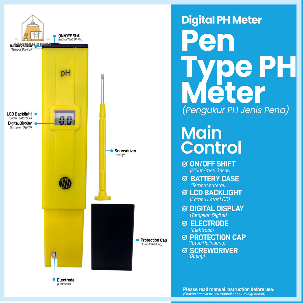 Jual Alat Ukur PH Air Hidroponik - pH Meter digital tester asam basa ...