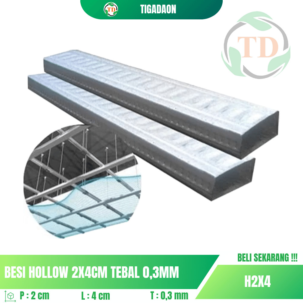 Jual Besi Hollow 2x4cm Untuk Plafon - 4 meter | Shopee Indonesia