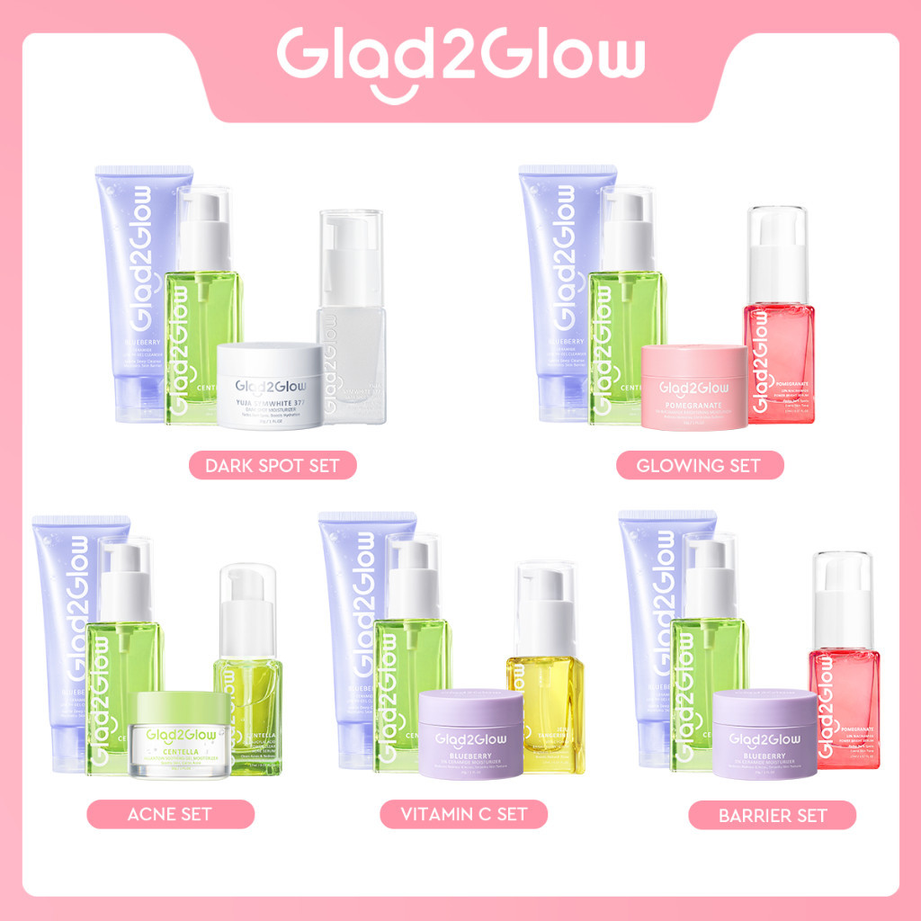 Jual SPECIAL BUNDLE 4in1 Glad2Glow 4pcs Paket Skincare Moisturizer ...