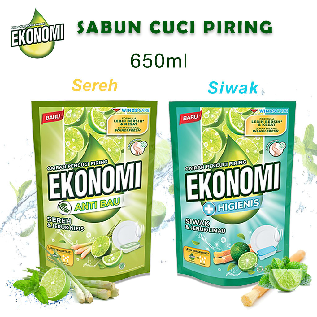 Jual Ekonomi Power Liquid Cairan Pencuci Piring Anti Bau 650ml | Shopee ...