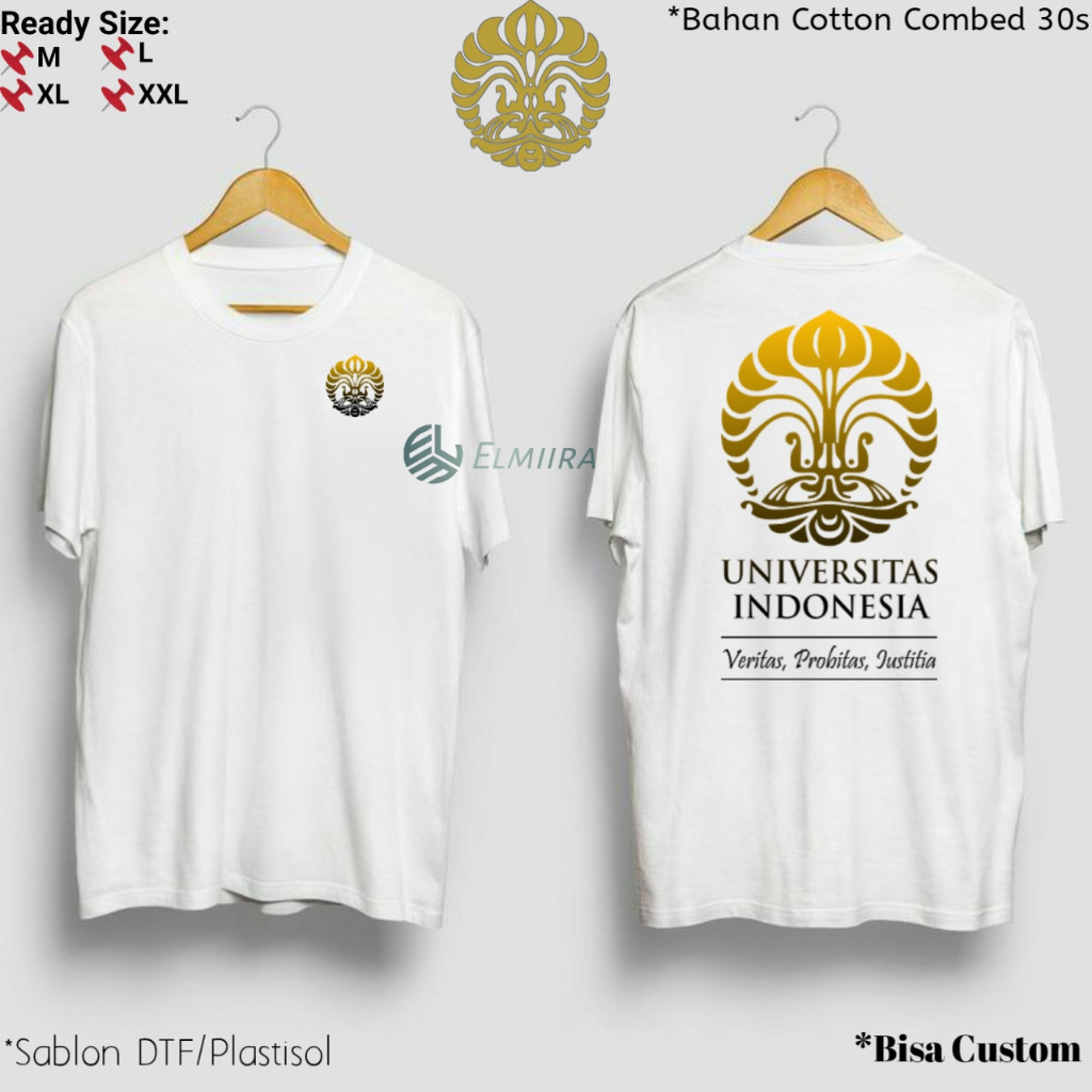 Jual Baju Universitas UI Custom Sablon Kaos Custom Sablon | Shopee ...