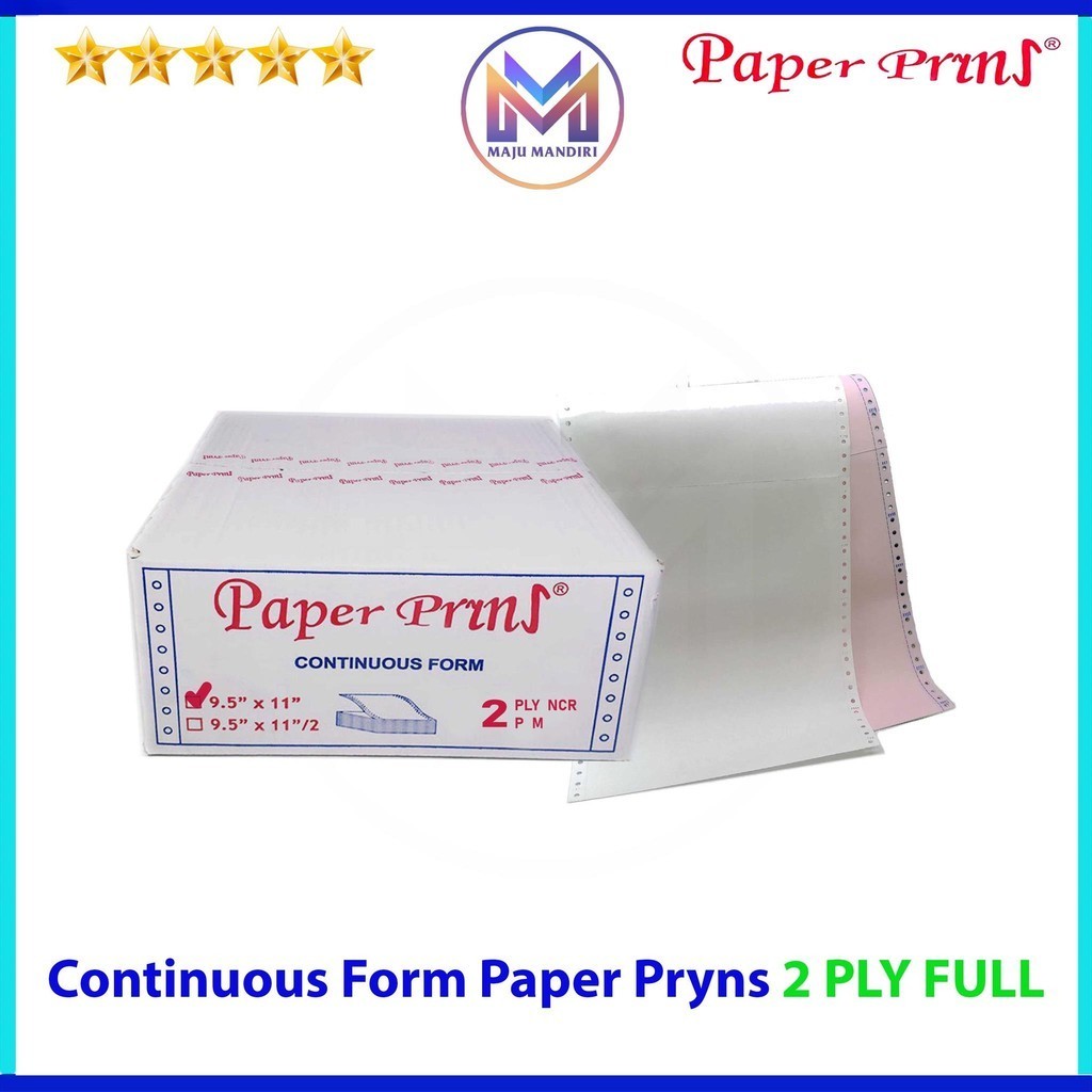 Jual Kertas Continuous Form 2 Ply Full Paperpryns / Ukuran 9,5x11 ...