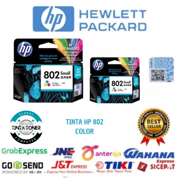 Jual TINTA HP 802 COLOR ORIGINAL | Shopee Indonesia