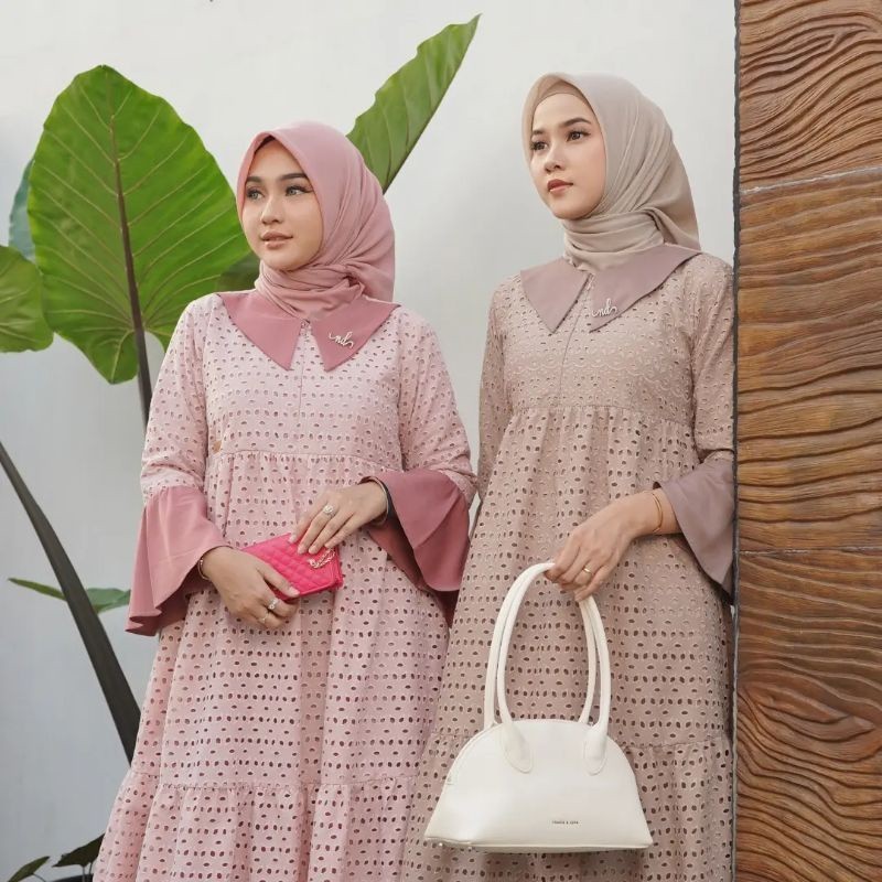 Jual KALEEFA MIDI DRESS by Nadheera Luxury [ NEW - ND Embroidery Midi ...