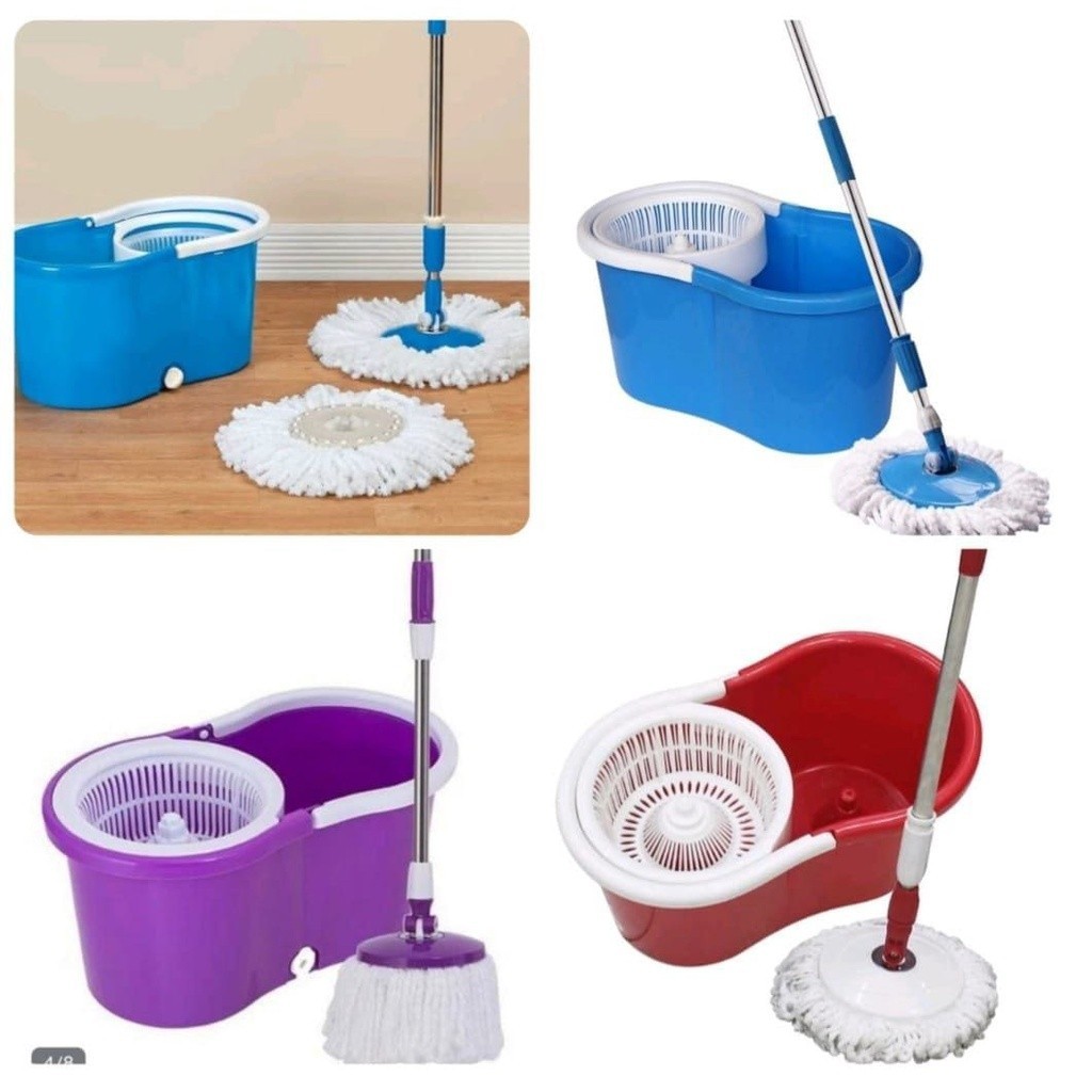 Jual (GAS) Mop Plastik Kylo Alat Pel Lantai Spin Mop Super Pel Praktis ...