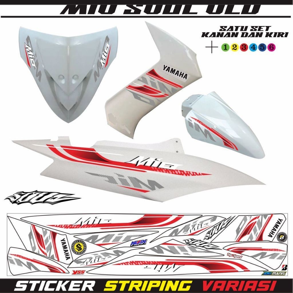 Jual STIKER STRIPING POLET MOTOR MIO SOUL KARBU / STIKER MIO SOUL OLD ...