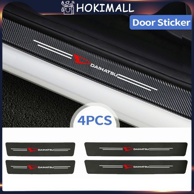Jual 4pcs Strip Sill Guard Karet / Stiker Mobil 3d Carbon Fiber Untuk ...