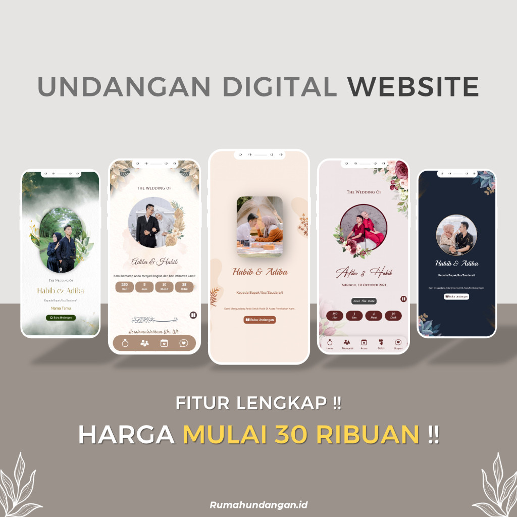 Jual Undangan Digital Website Pernikahan Spesial | Tema Foto & Tanpa ...