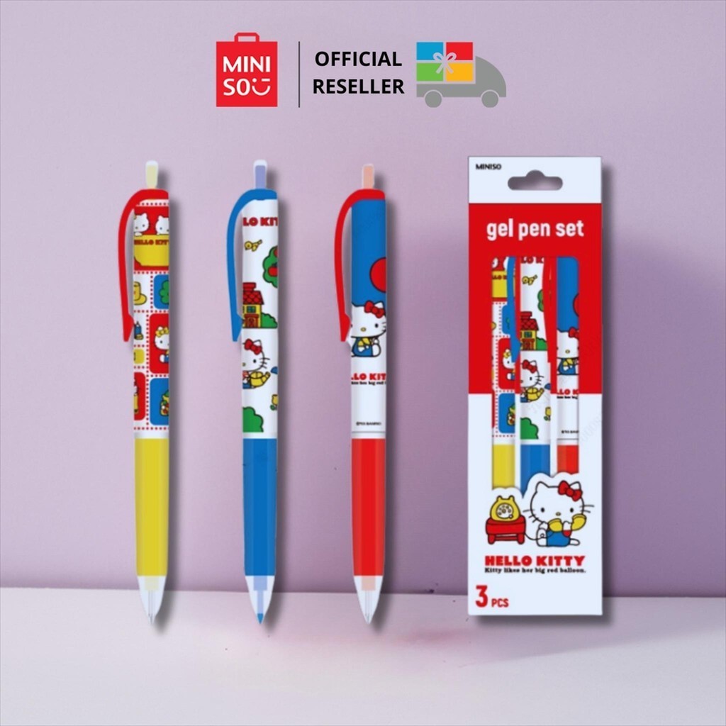 Jual MINISO x SANRIO Hello Kitty Fun School Season Series Gel Pen ...
