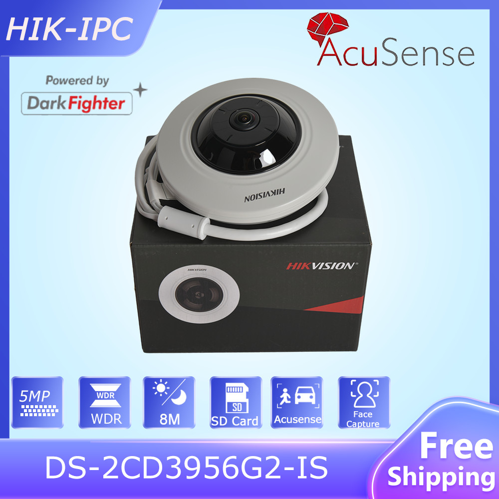 Jual HIK 5MP Fisheye IP Camera DS-2CD3956G2-IS 180° fisheye view ...