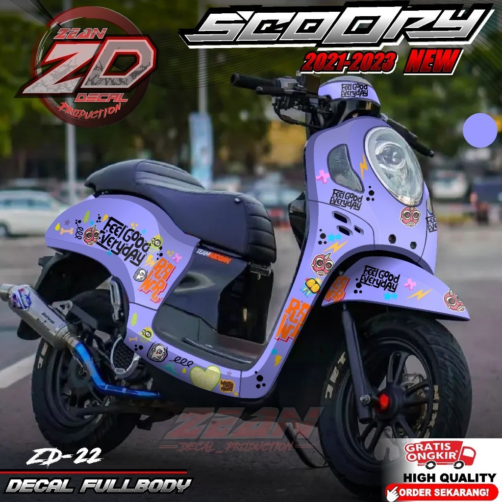 Jual (COD) TERBARU Decal Sticker Motor Scoopy New 2021 2022 2023 2024 ...